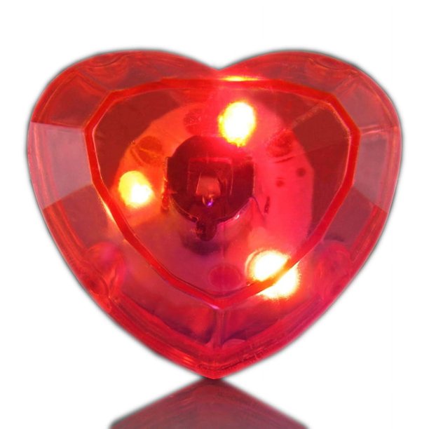 Anillos rojos con forma de corazón enorme de Toy Blinkee para niños ...