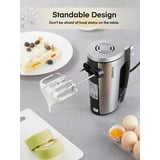 FOHERE Hand Mixer Electric 6 Speed 300W Turbo Stainless Steel for Easy ...