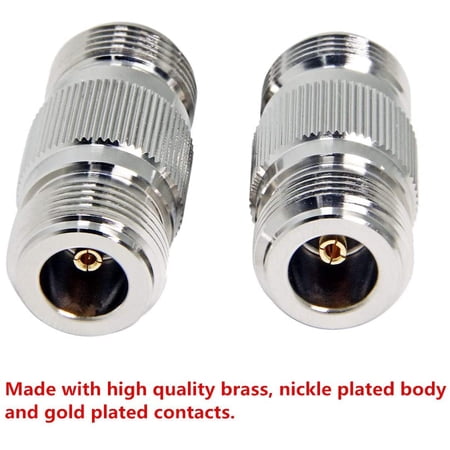 N Female to N Female,2-Pack N Barrel Connector Coupler Adapter, 50 Ohm ...