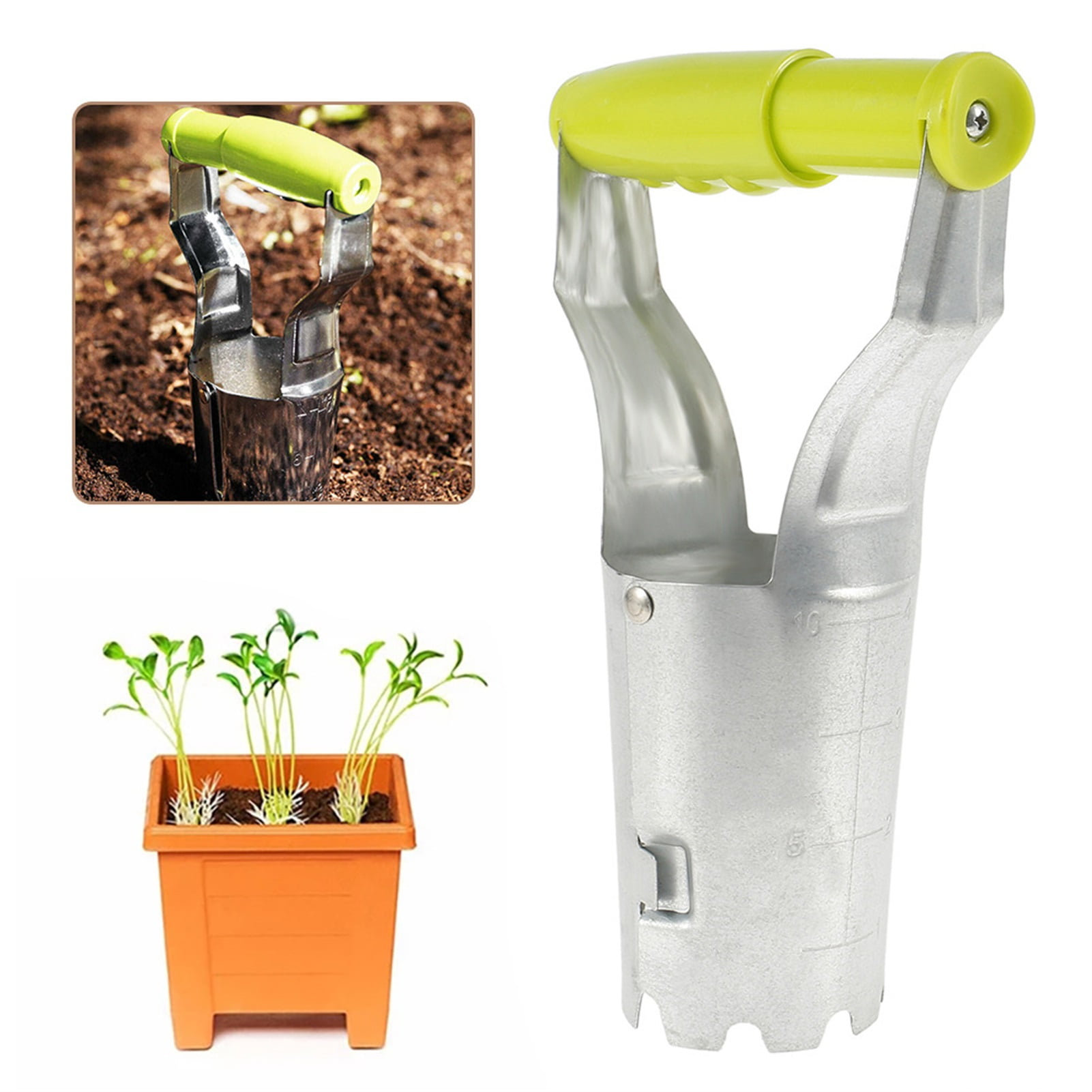 Washranp 1Set Bulb Planter with Depth Mark, High Hardness Transplanter ...