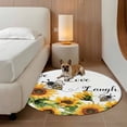 6ft Round Rug Sunflower Bee Area Rugs for Living Room Bedroom Washable ...