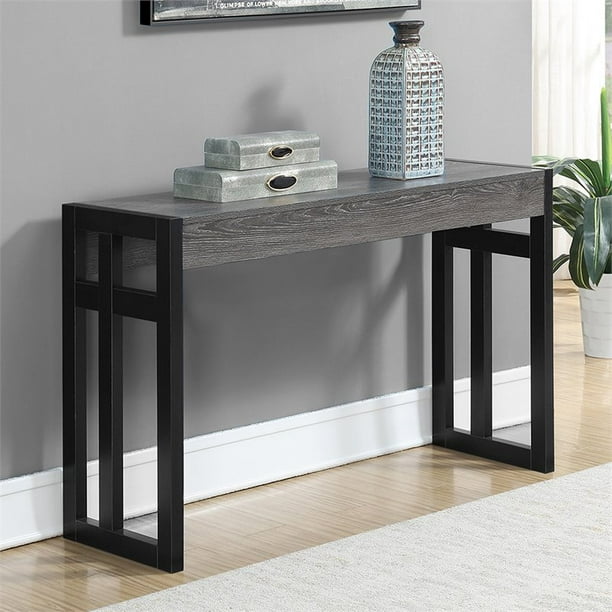 Convenience Concepts Monterey Console Table, Weathered Gray/Black ...