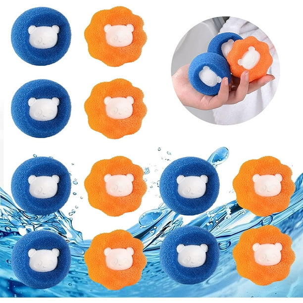 SHENMO Hair Catcher Washing Machine, Set of 12 Sponge Hair Removal ...