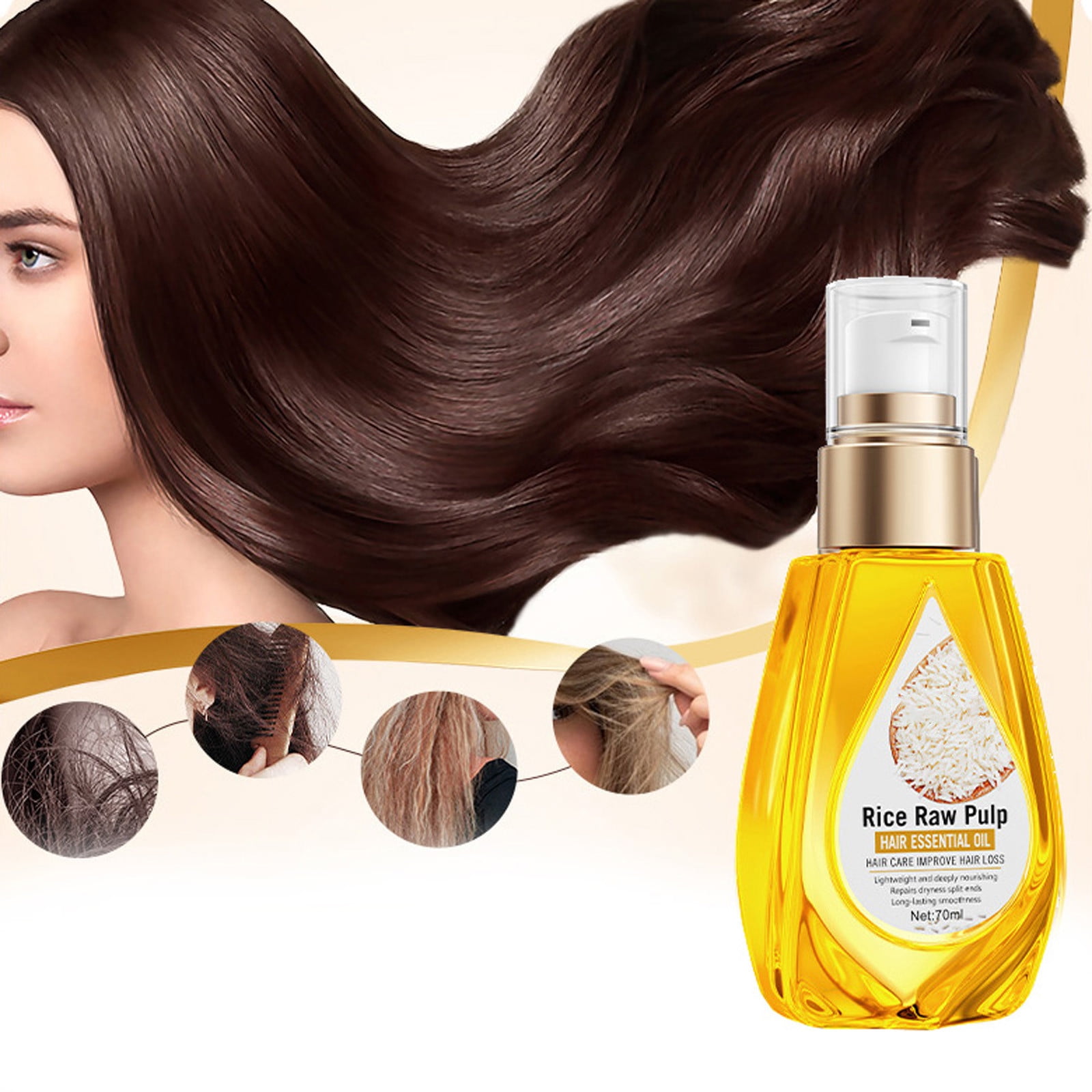 Fiudx Suero Capilar, Acete Arroz para Control Del Frizz, Protector ...