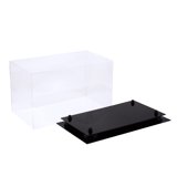 Versatile Deluxe Clear Acrylic Display Case - Medium Rectangle Box with ...