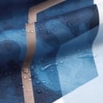 Blue Navy Blue Modern Abstract Geometric Grid Bathroom Curtain Sets for ...