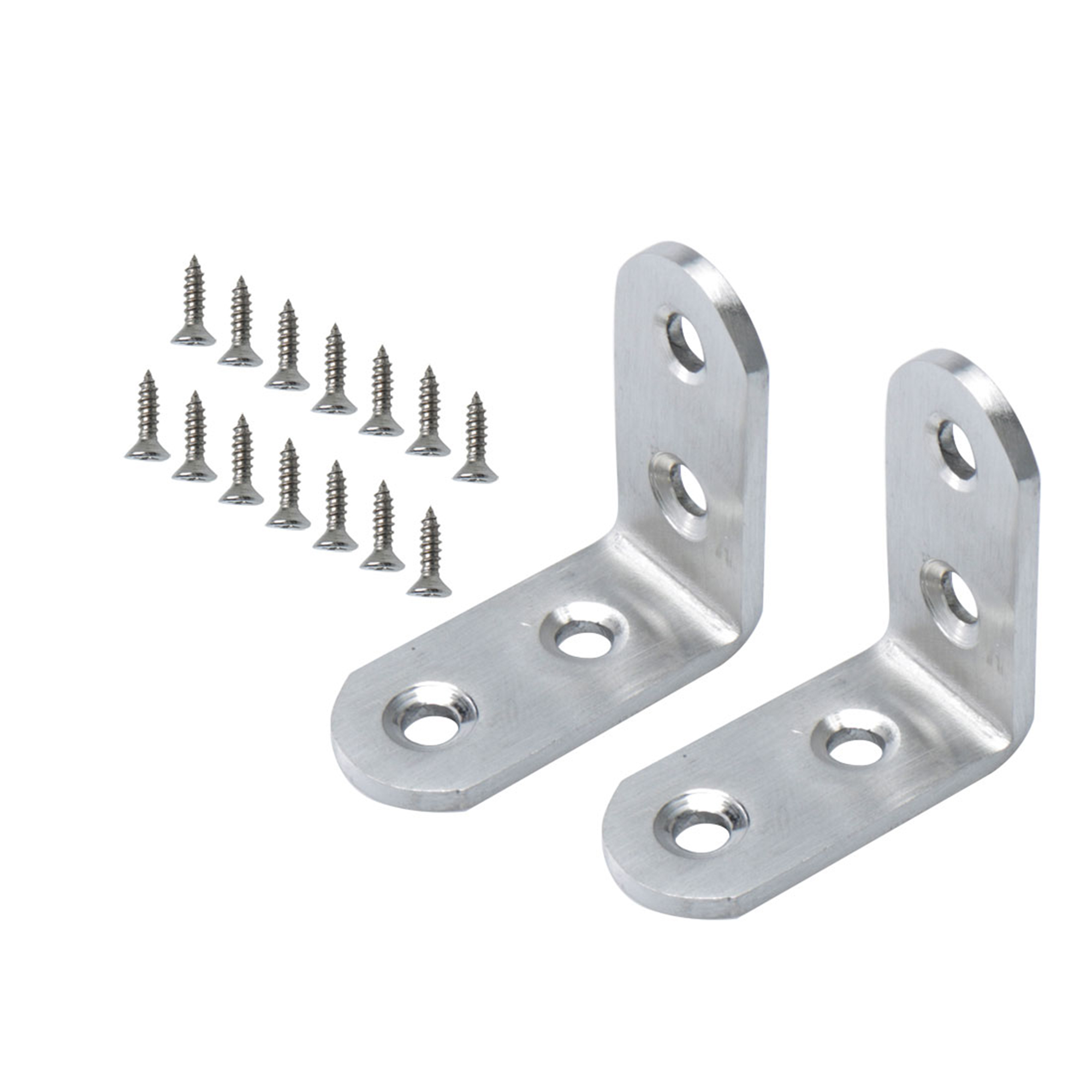 Uxcell 40 x 40mm Angle Bracket Stainless Steel L Shaped Corner Braces ...