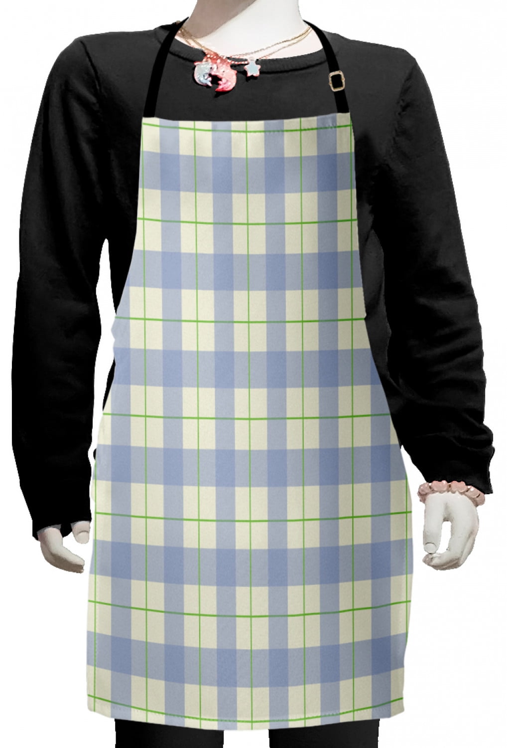 Checkered Kids Apron, Celtic Style Classic Design Scottish Thin Lines ...