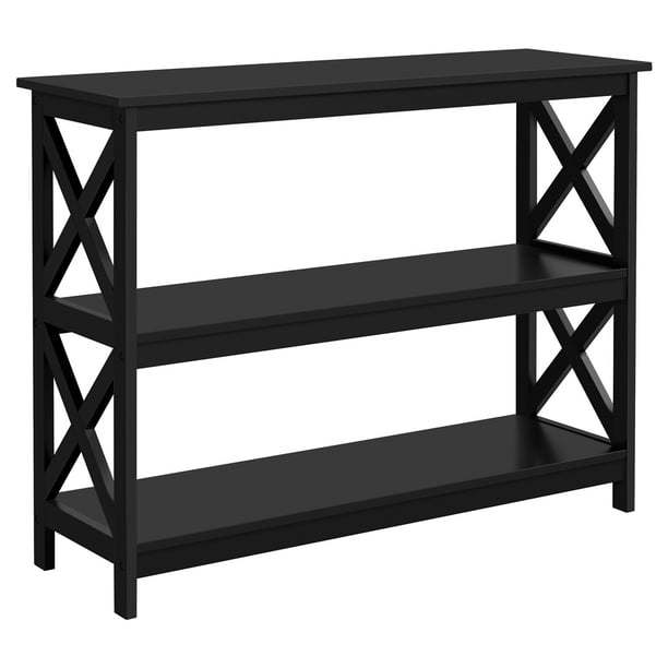 Yaheetech 3 Tier Console Table X-shape Reinforcement, Black - Walmart.ca