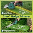GIMMYFIVE 7.2V 2-in-1 Cordless Hedge Trimmer and Grass Shear, Handheld ...