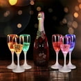 Glass Water Bottle,LED Luminous Cups Light Up Champagne Glasses ...