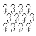 12 Pcs Matte Double Shower Hooks Rust Proof Metal Curtain Hooks with ...