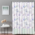 Bathroom Shower Curtain Ocean Seahorse Conch Shell Waterproof Shower ...