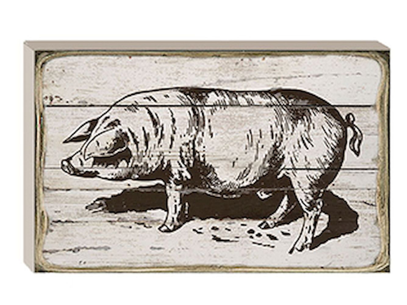 "Farm Pig" Wooden Vintage" Wooden Sign - Walmart.com