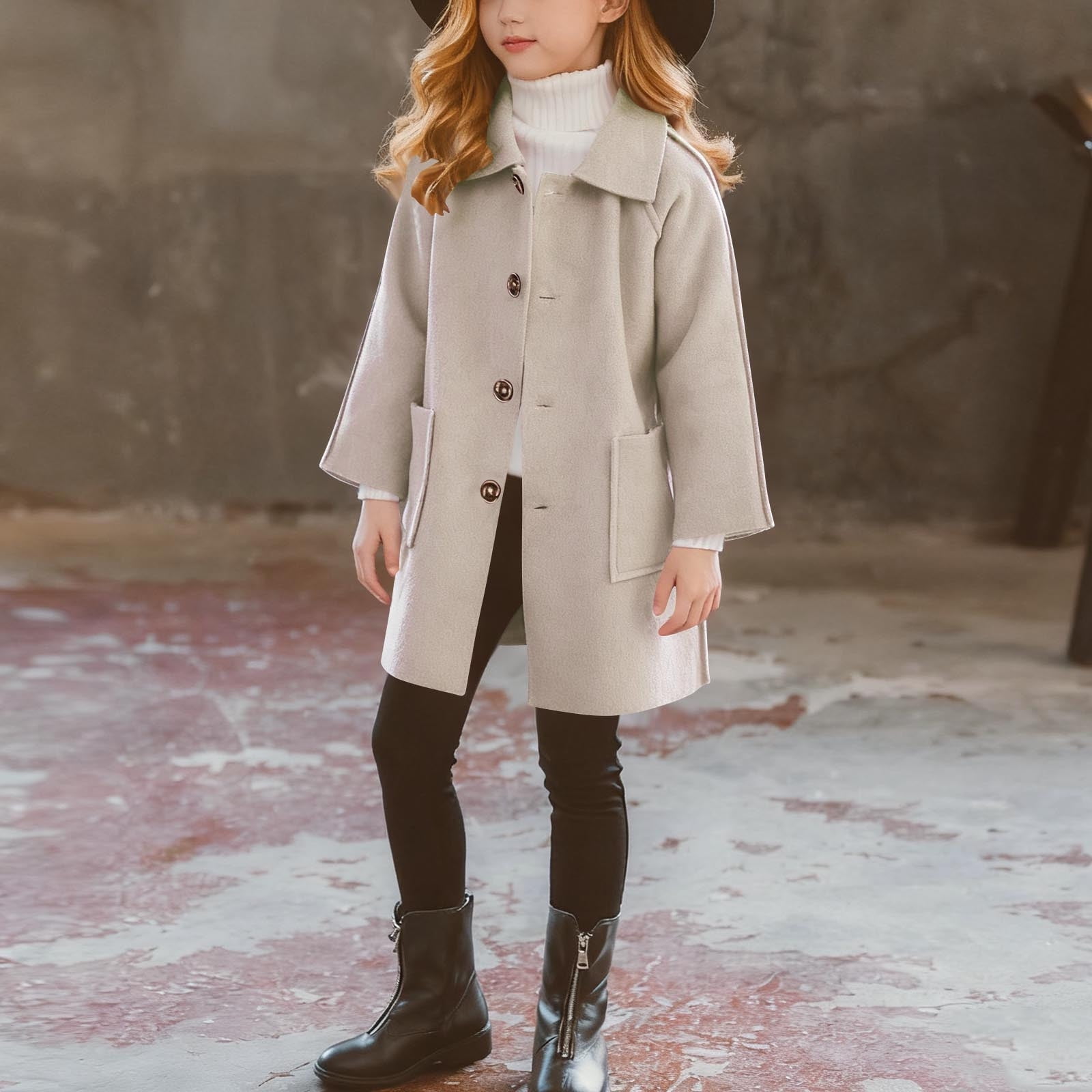 Click here for Mceream Girls Single Breasted Dress Coat Kids Wint... prices