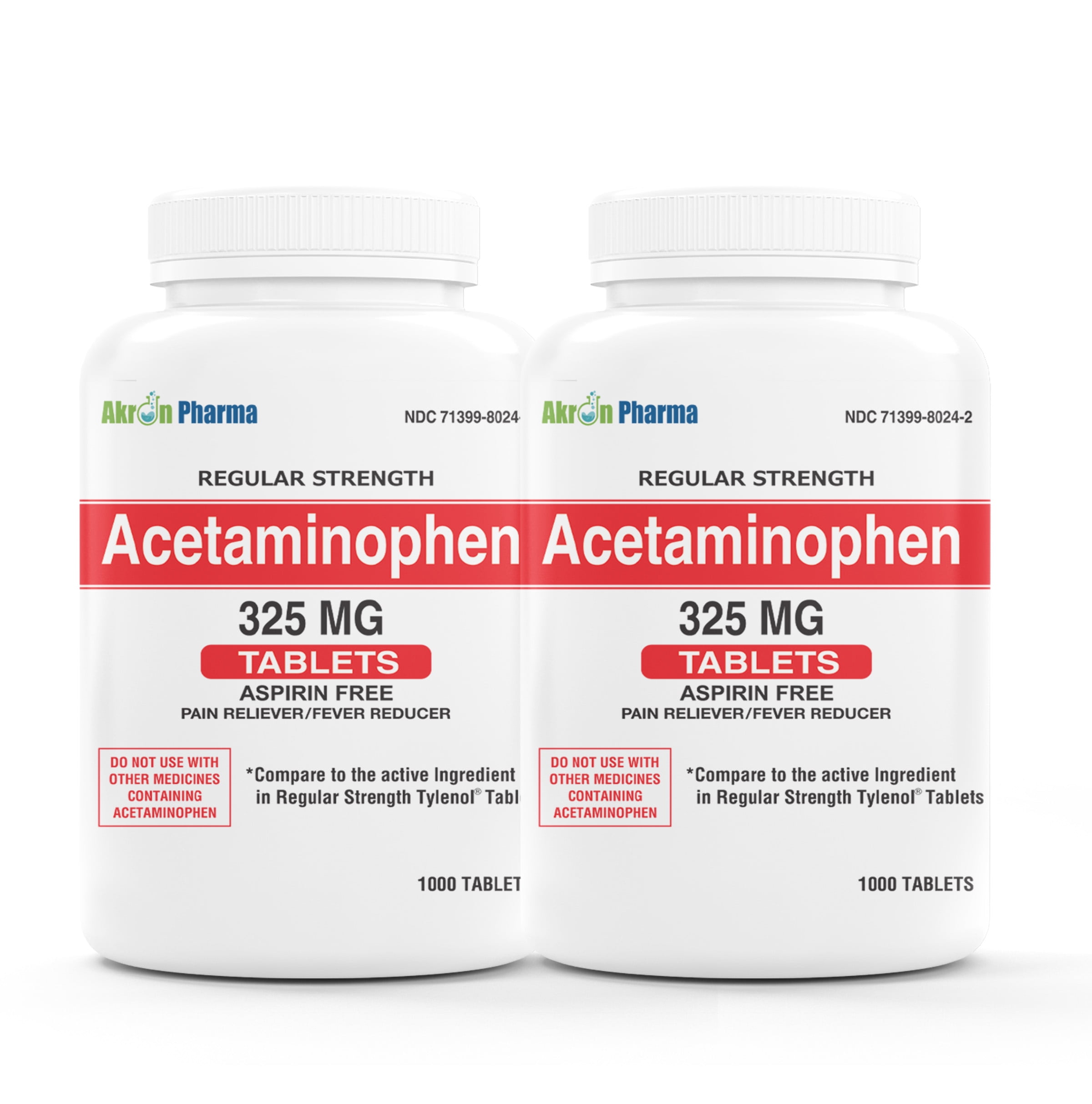 Acetaminophen Tablet- 325 mg-1000 Count- 2 Pack - Walmart.com