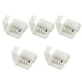 30 Pieces White Plastic Buckle Connectors for LED Strip Light Accessory ...