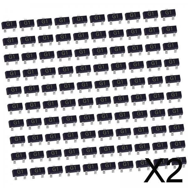 2X 100 Piezas Transistores SMD Mmbt5551LT1G 2N5551 Transistor Npn de ...