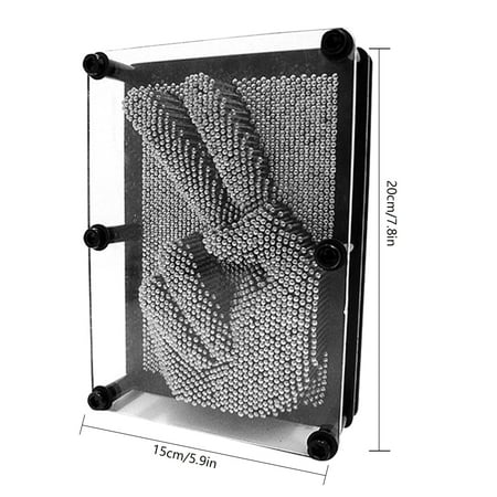 AIHOME Rectangular Metal Pin Art Game Set 3D Pin Art Toy Educational ...