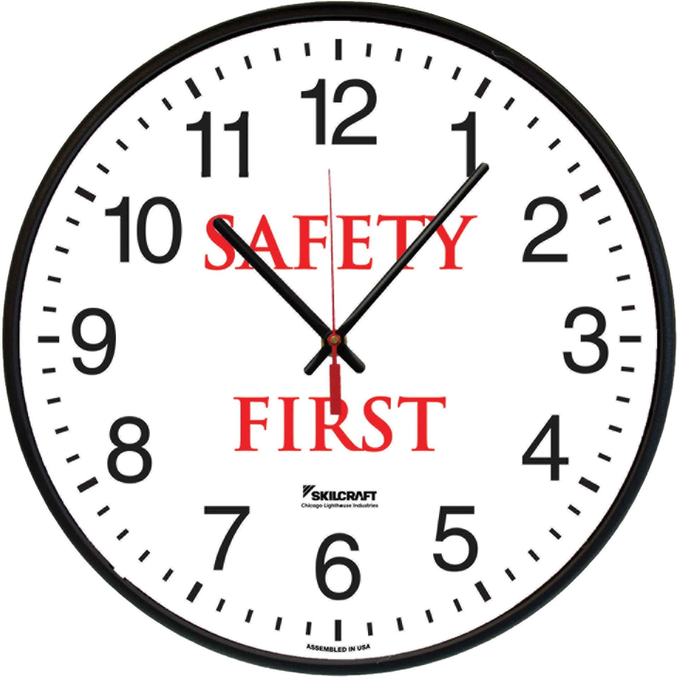 SKILCRAFT Safety First Message Wall Clock - Walmart.com