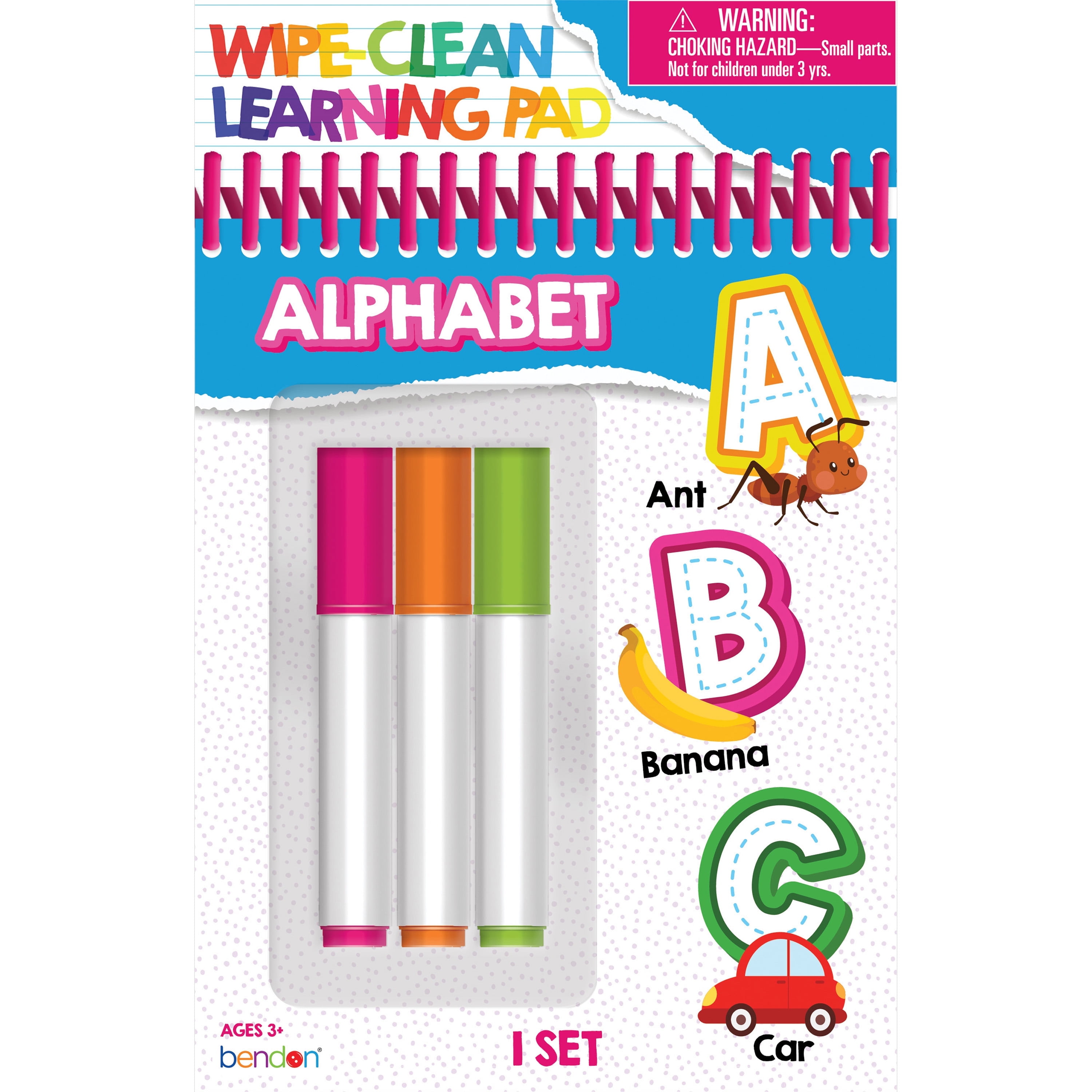 Open Box Bendon Alphabet Letters Wipe-Clean Spiral Learning Pad, 16 ...