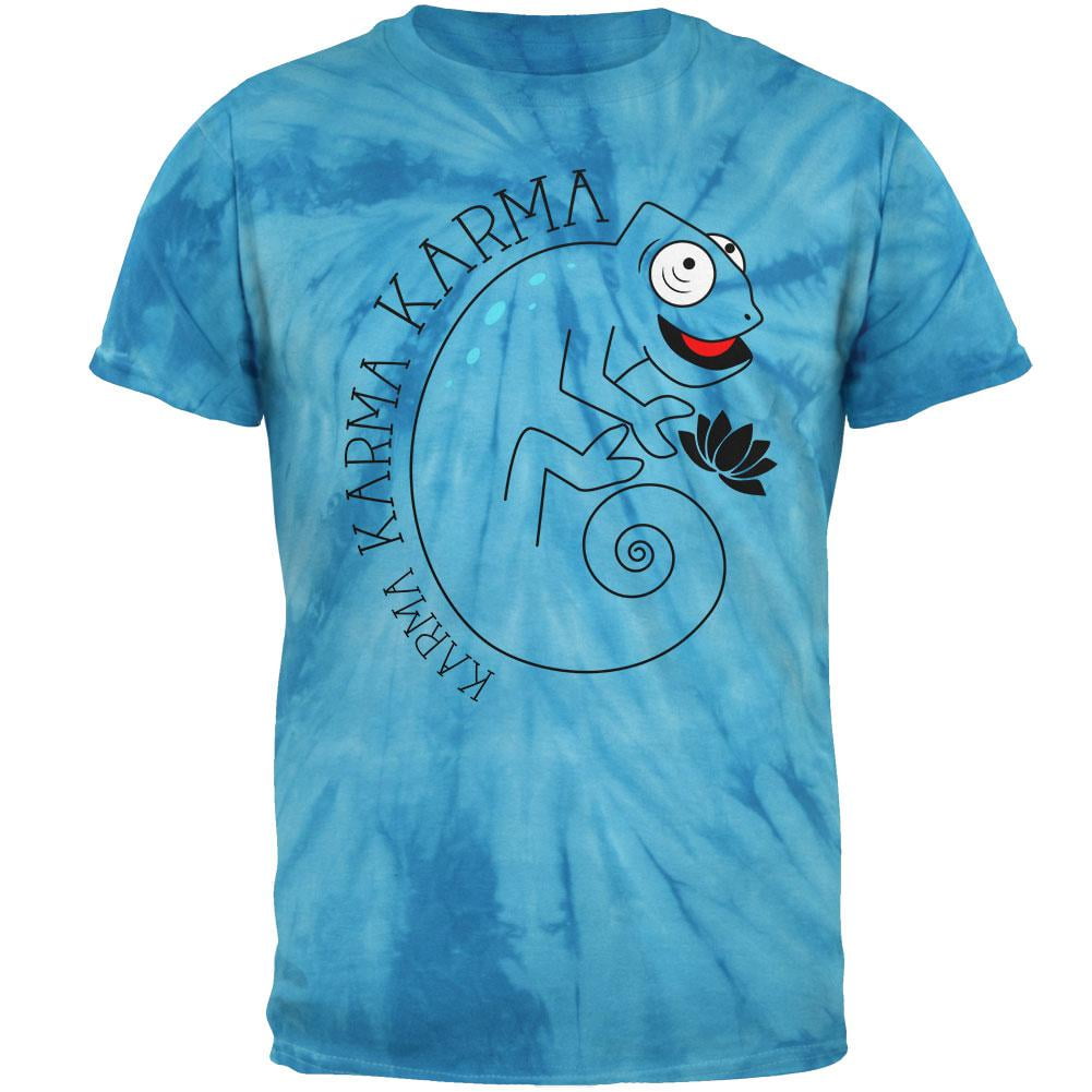 Karma Karma Karma Chameleon Mens T Shirt Pinwheel Blue Tie Dye LG ...