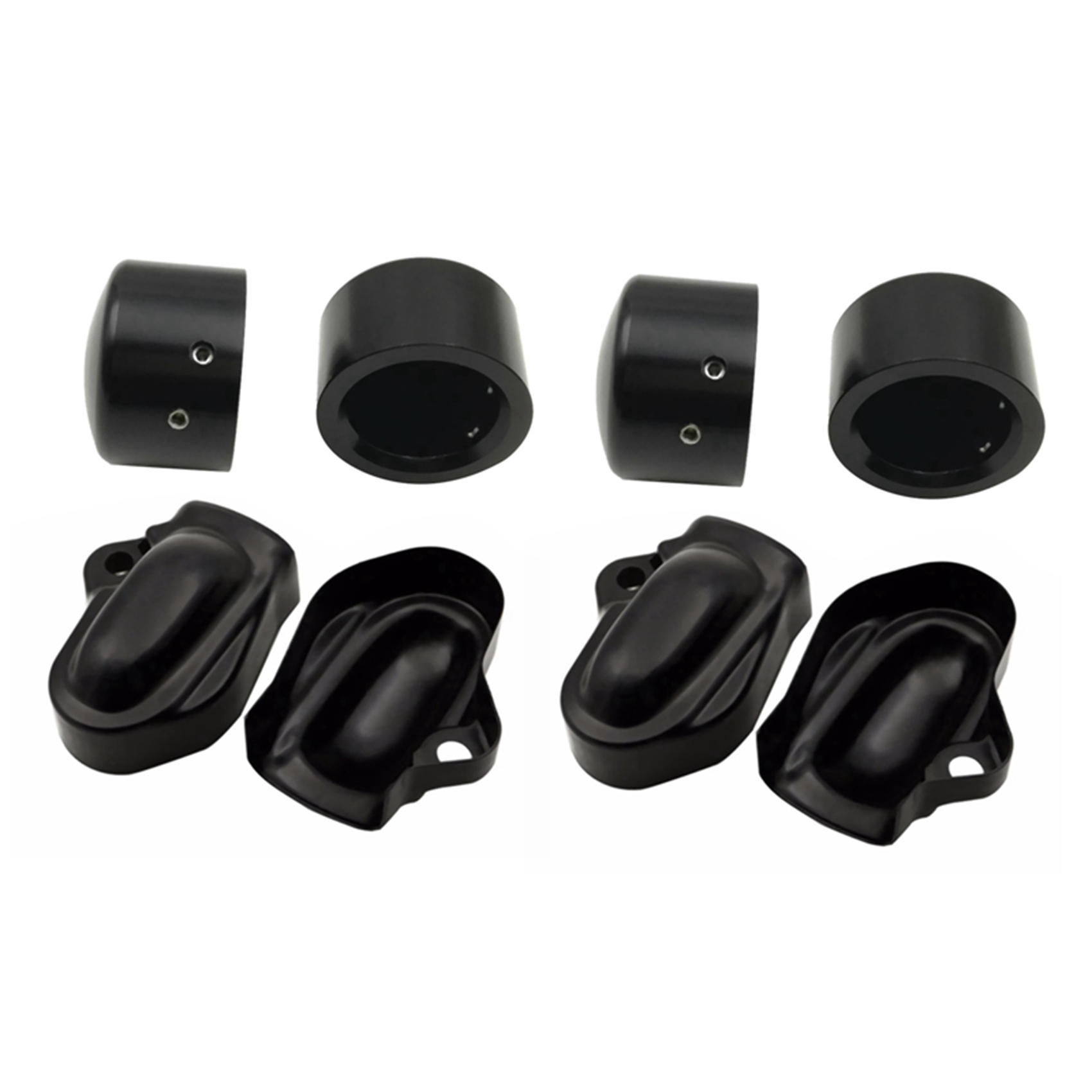 4X Front Axle Nut Rear Axle Covers Wheel Shaft Cap Protector Guard For