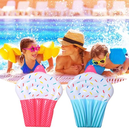 Funny Inflatable Cupcake Pool Floating Creative Row Swimming Air ...