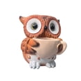 Amketima Owl Holding Cup Flowerpot Resin Planter with Cute Design Small ...