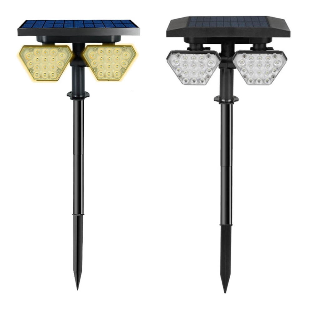 Double Head Solar Spotlights Weatherproof Solar Lights Rechargeable ...