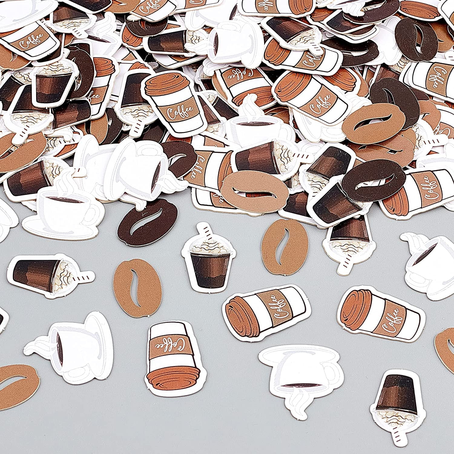 200Pcs Coffee Confetti, Coffee Cup Coffee Bean Confetti Coffee Bar ...