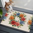 Area Rug 2x3ft Blue Pink Orange Rose Washable Area Rugs for Living Room ...