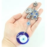 Brand New Blue Evil Eye Elephant w Flower Amulet Protection Wall ...