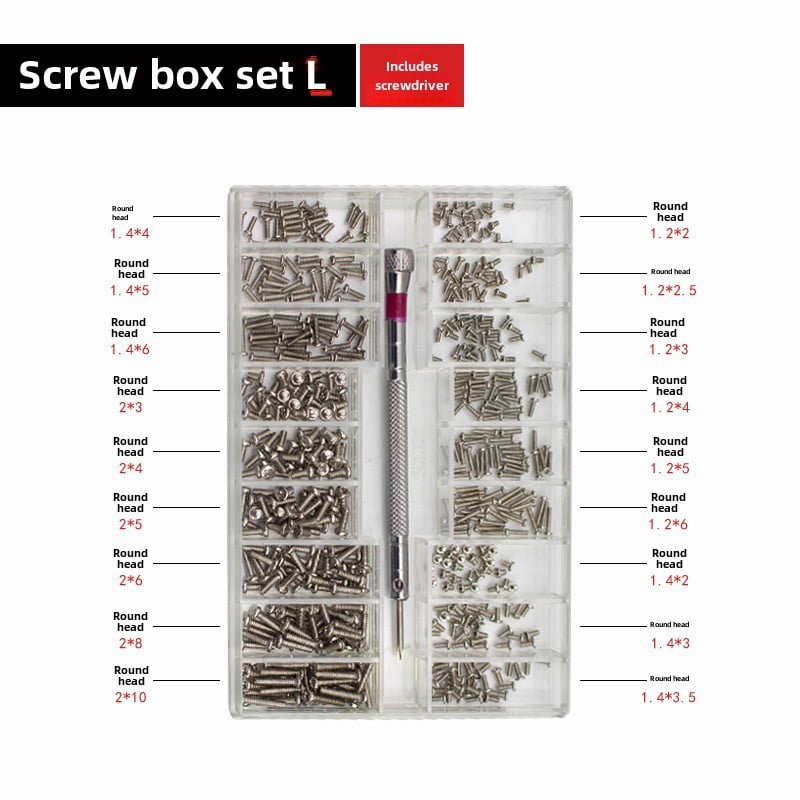 Click here for Unbranded Mini Screw Assortment Kit (Size L) - 18... prices