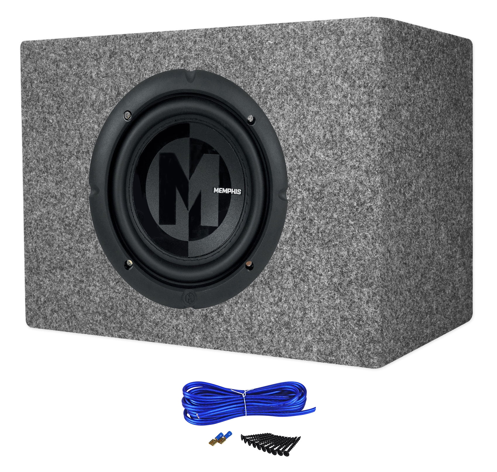 Memphis Audio PRX624 6.5" 300 Watt Car Audio Subwoofer+Sealed Sub Box ...