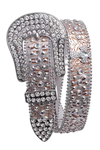 Nomad Creek Women's Cross Rhinestone Studded Leather Belt - Walmart.com
