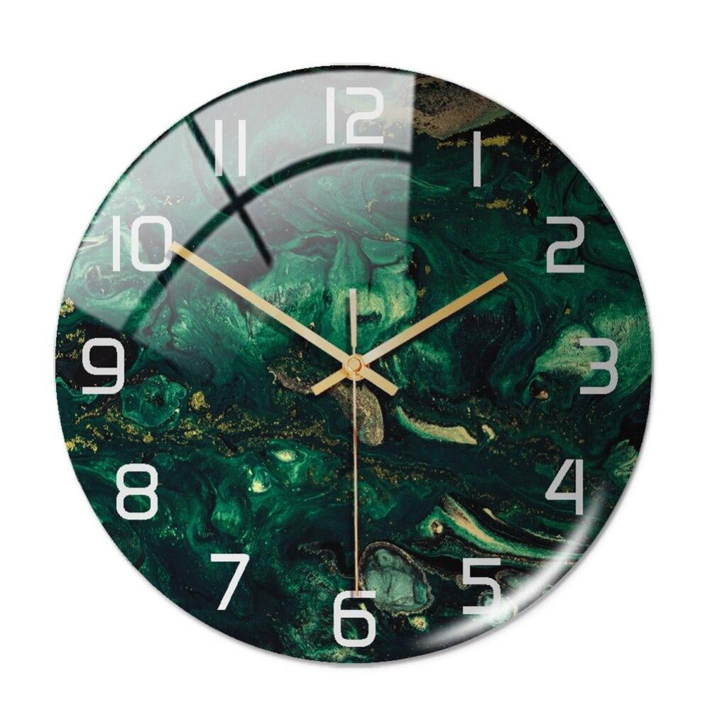 [CLEARANCE]Round Marble Wall Clock Three-dimensional Clock Home ...