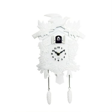 Icy Giftware Set of 2 White and Red Cardinal Cuckoo Wall Clocks 15 ...