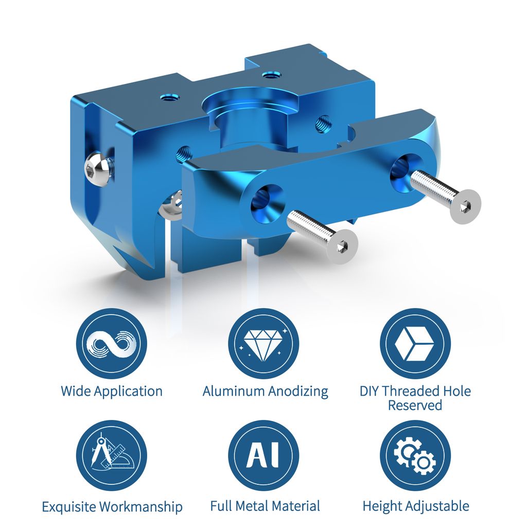 Full Metal V6 and V6 Volcano Multi-Mount for Creality 3D Printer CR10 S ...