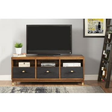 Appealing Wooden TV Console, Black and Brown - Walmart.com