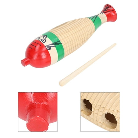 Wooden Guiro Fish Shaped Latin Percussion Instrument With Scrape Rod ...