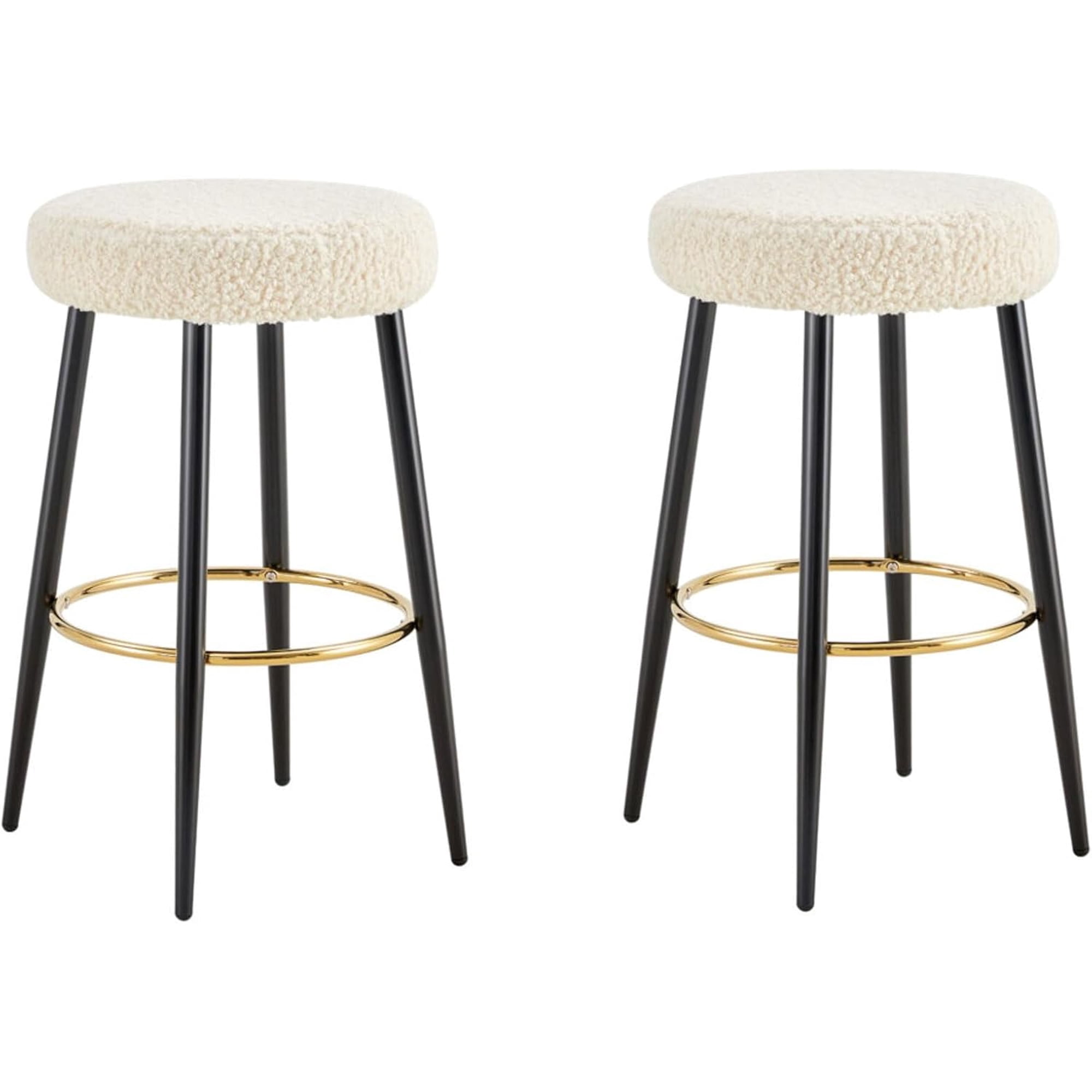 Click here for Ltmjwr 2-Piece Bouclé Bar Stools Set  25.2 Inch 29... prices