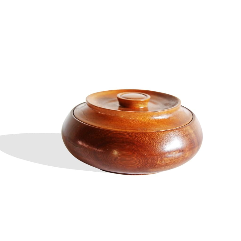 Hand Carved Iroko Hard Wood Round Bread Box - Walmart.com