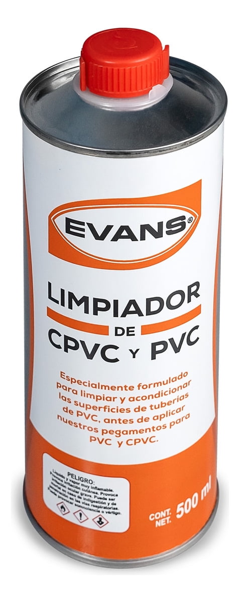 Limpiador Cpvc Y Pvc Evans 500 Ml | Walmart en línea