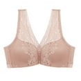 harmtty Women Bra Lace V Back Sexy Wire Free Padded Brassiere for ...