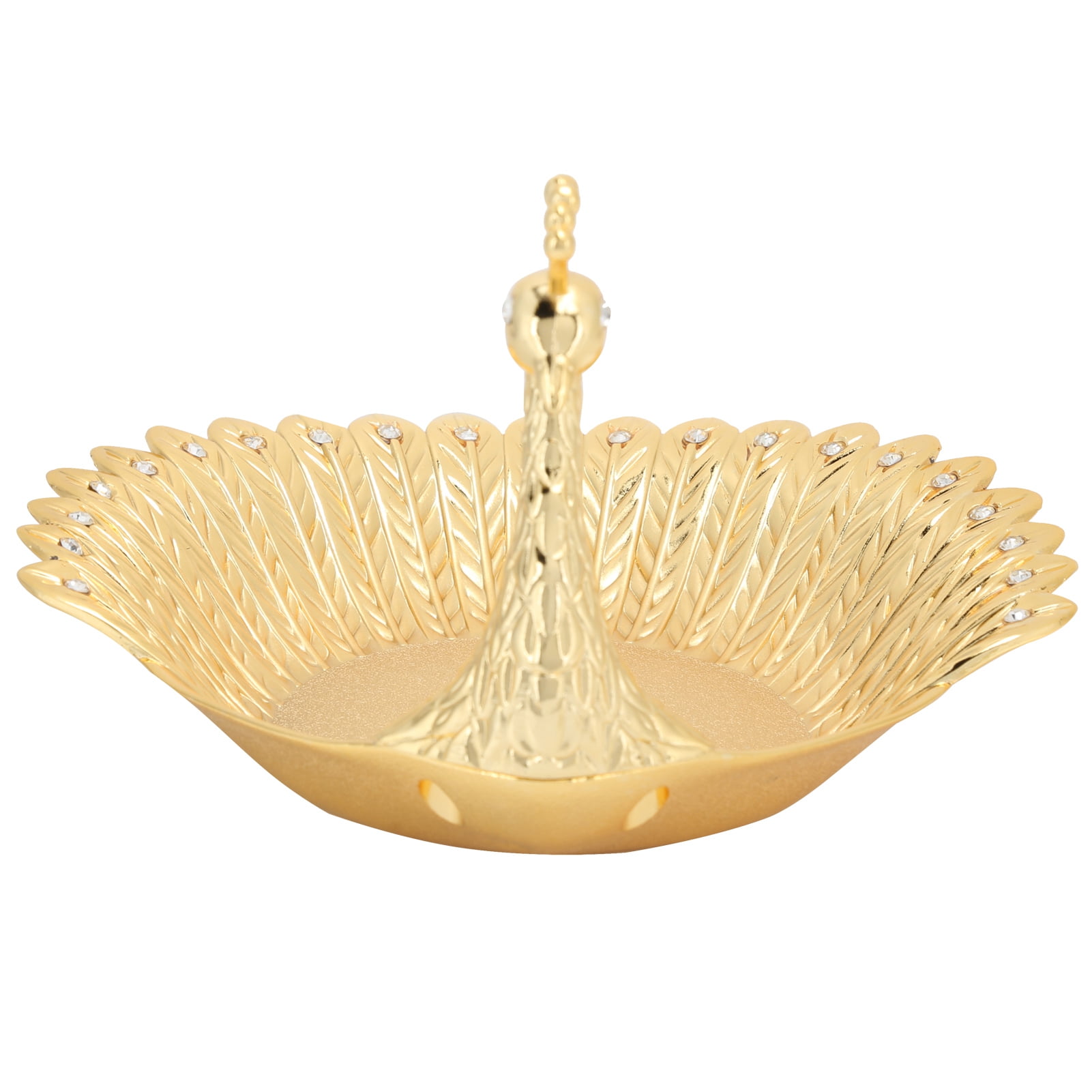 Snack Plate, Candy Plate, Table Decorative Peacock Shape Golden For ...