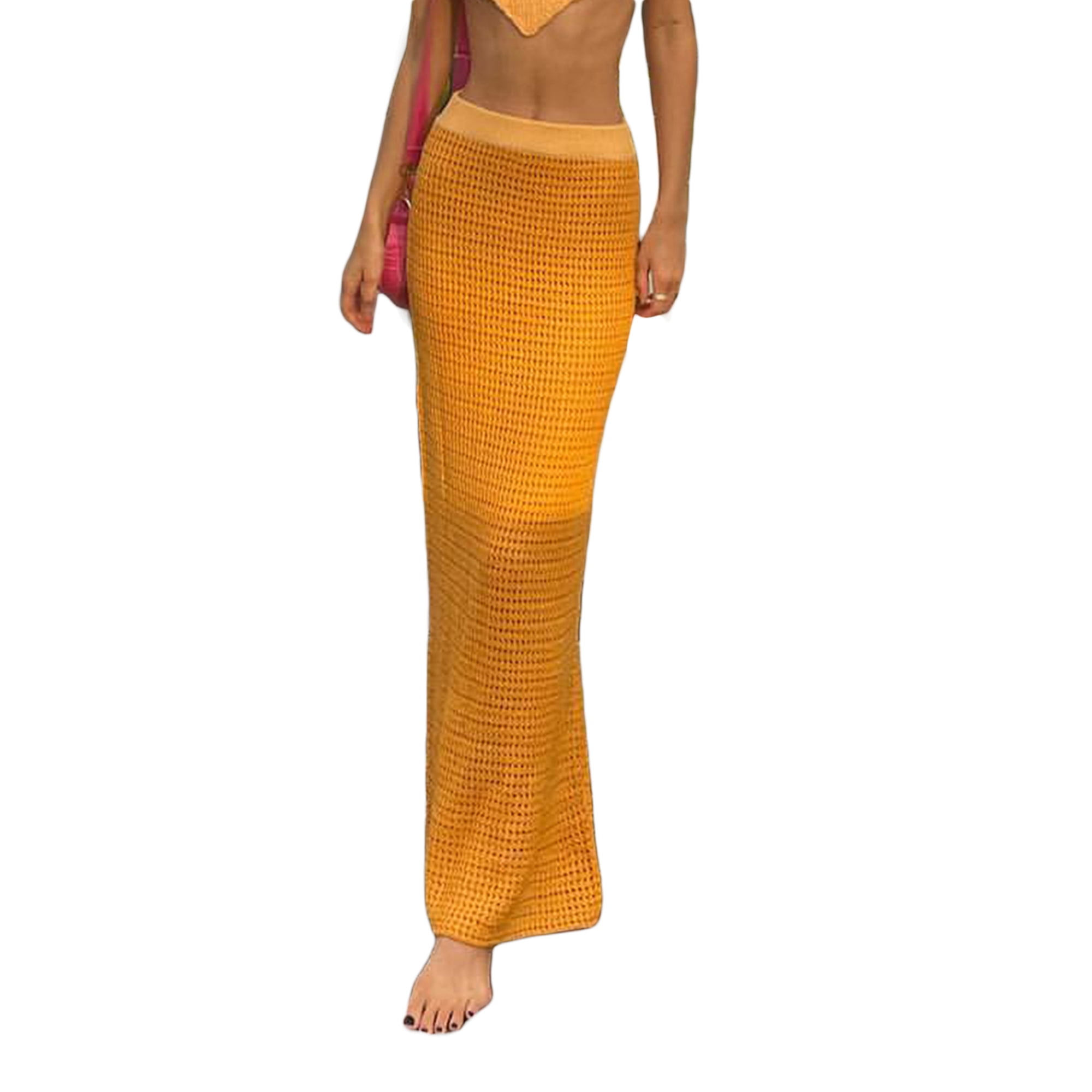 Click here for Gupgi Women Crochet Knit Long Skirts See Through W... prices