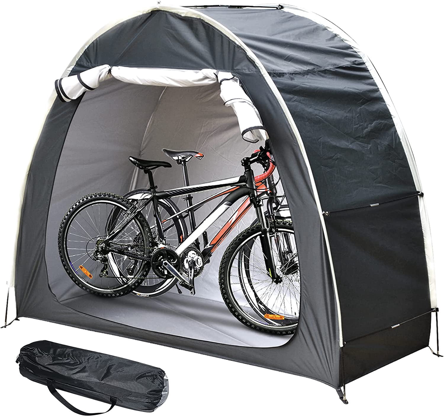 Waterproof Bike Storage Tent Portable Shed Cover for Bikes Lawn Mower ...