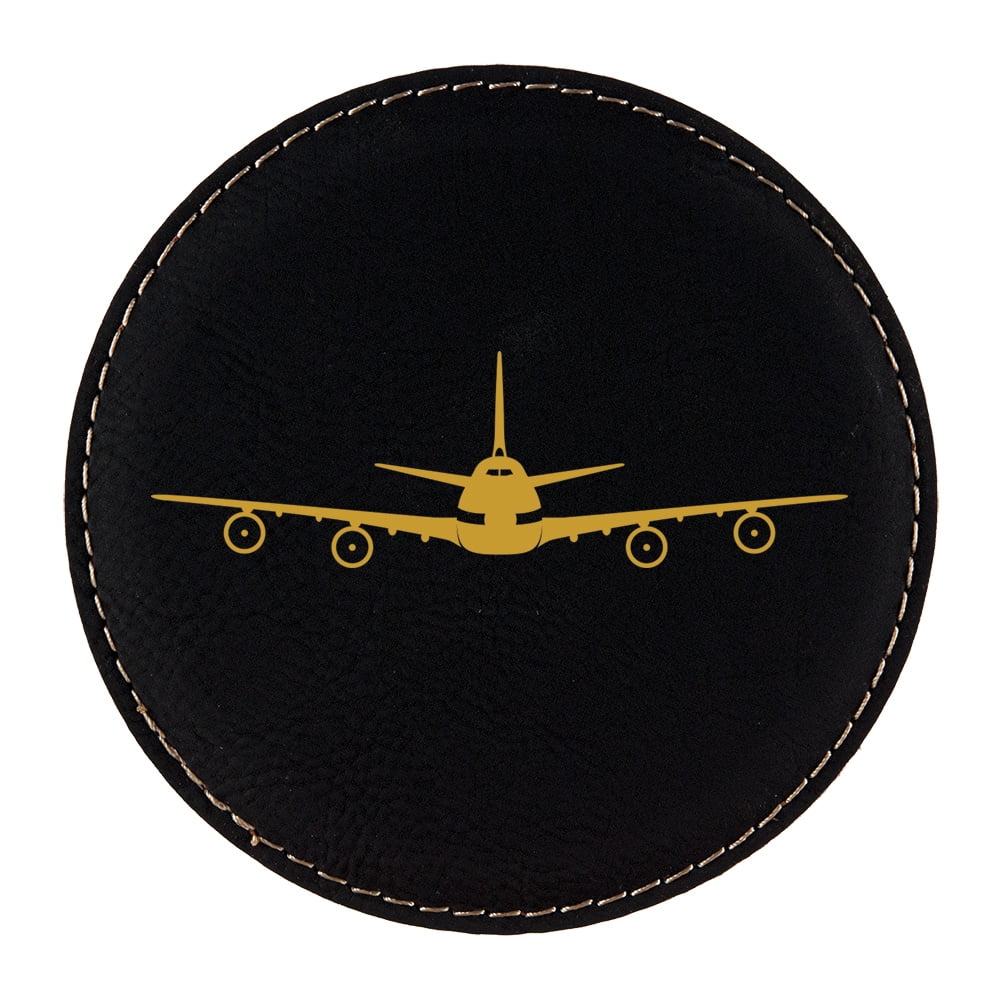 E-4B Coaster Laser Engraved Leatherette - Round Coasters - Many Colors ...