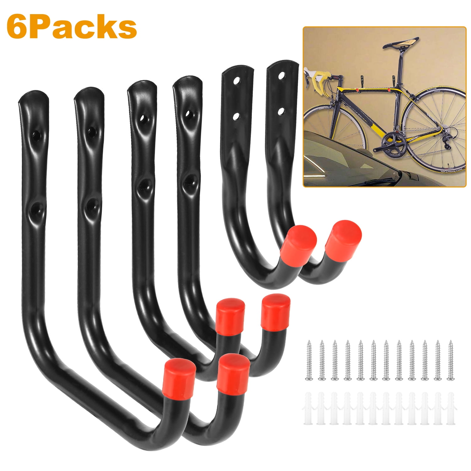 iMountek 6 Packs Garage Storage Hooks 22lbs Load Bike Bicycle Hooks ... iMountek 6 Packs Garage Storage Hooks 22lbs Load Bike Bicycle Hooks ...